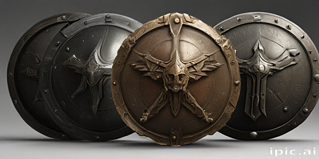 Collection of Intricately Designed Shields Featuring Unique Gothic ...