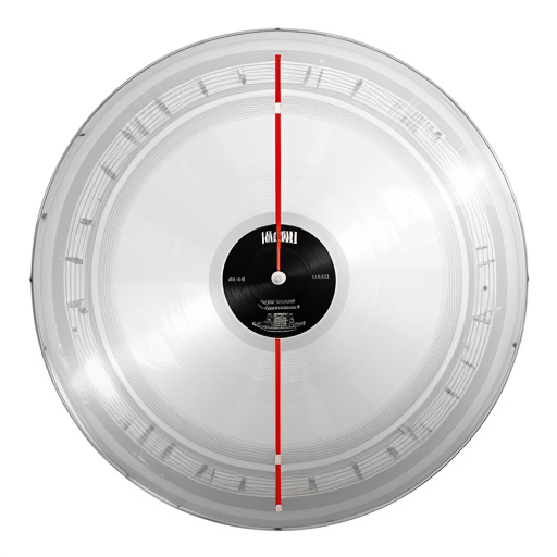 Close-Up of a Transparent Vinyl Record with Intricate Musical Groove ...