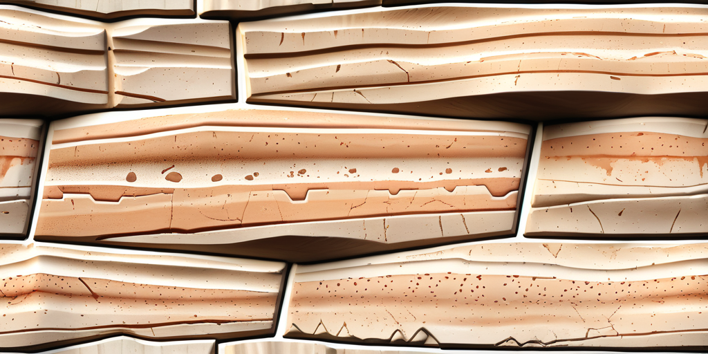 Abstract Representation of Layered Earth Strata with Textured Surface ...