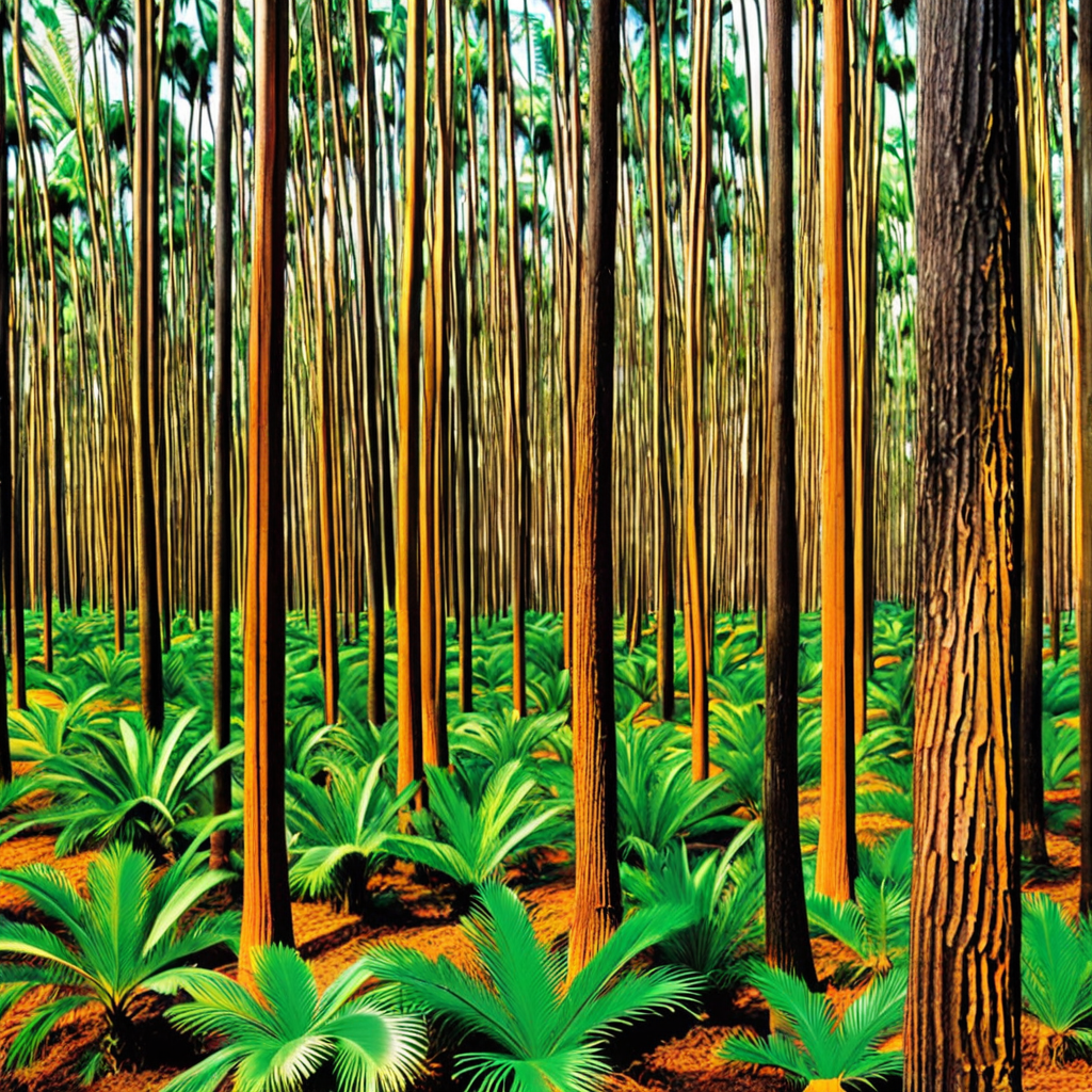 palm trees modular synthesizer forest escher