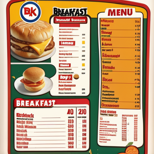 Exciting Breakfast Menu Featuring Delicious Options from a Popular Fast ...
