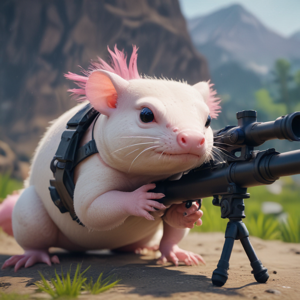 axolotl in fortnite met een sniper