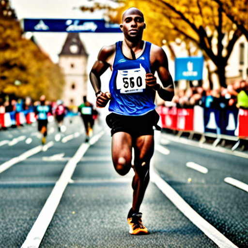 black man running marathon