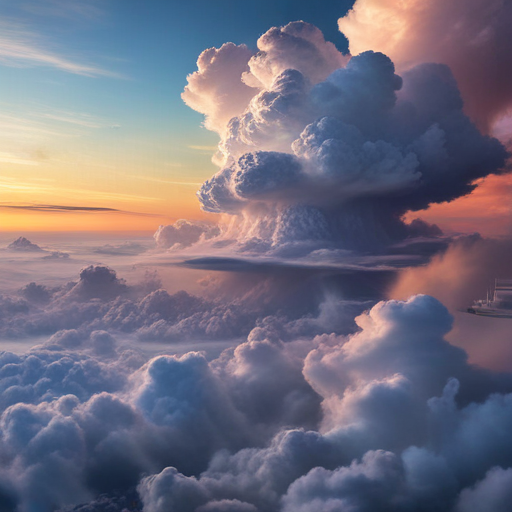 Majestic Sunrise Over Towering Clouds: A Spectacular View of Nature's ...