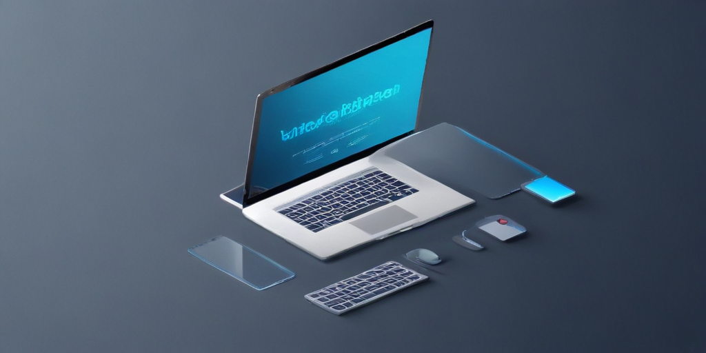blue color software development background