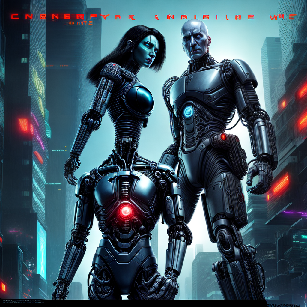 cybernetic implants cyberpunk art movie poster