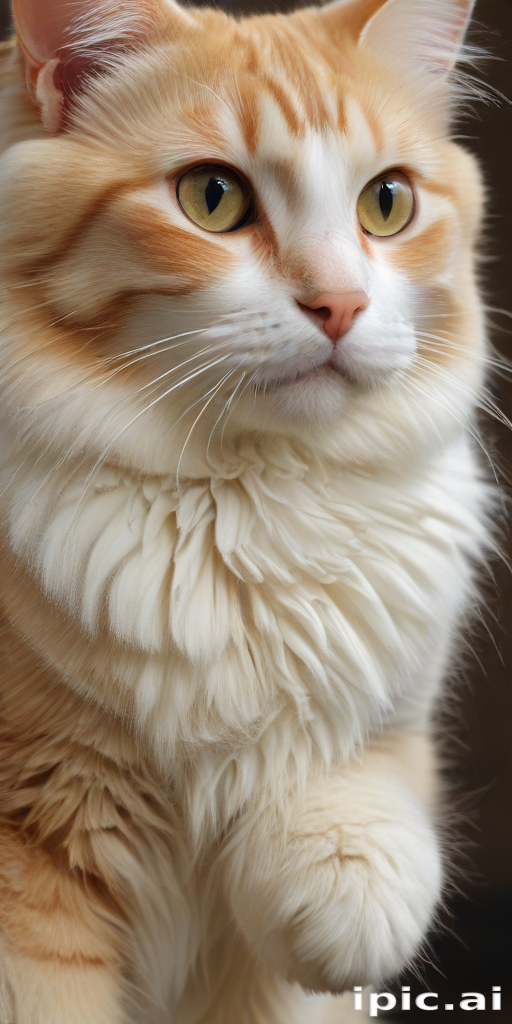 A Playful Ginger Cat with Fluffy Fur and Bright Eyes.