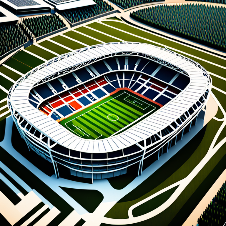 "Generate dynamic stadium designs for a rugby animation, emphasizing a ...