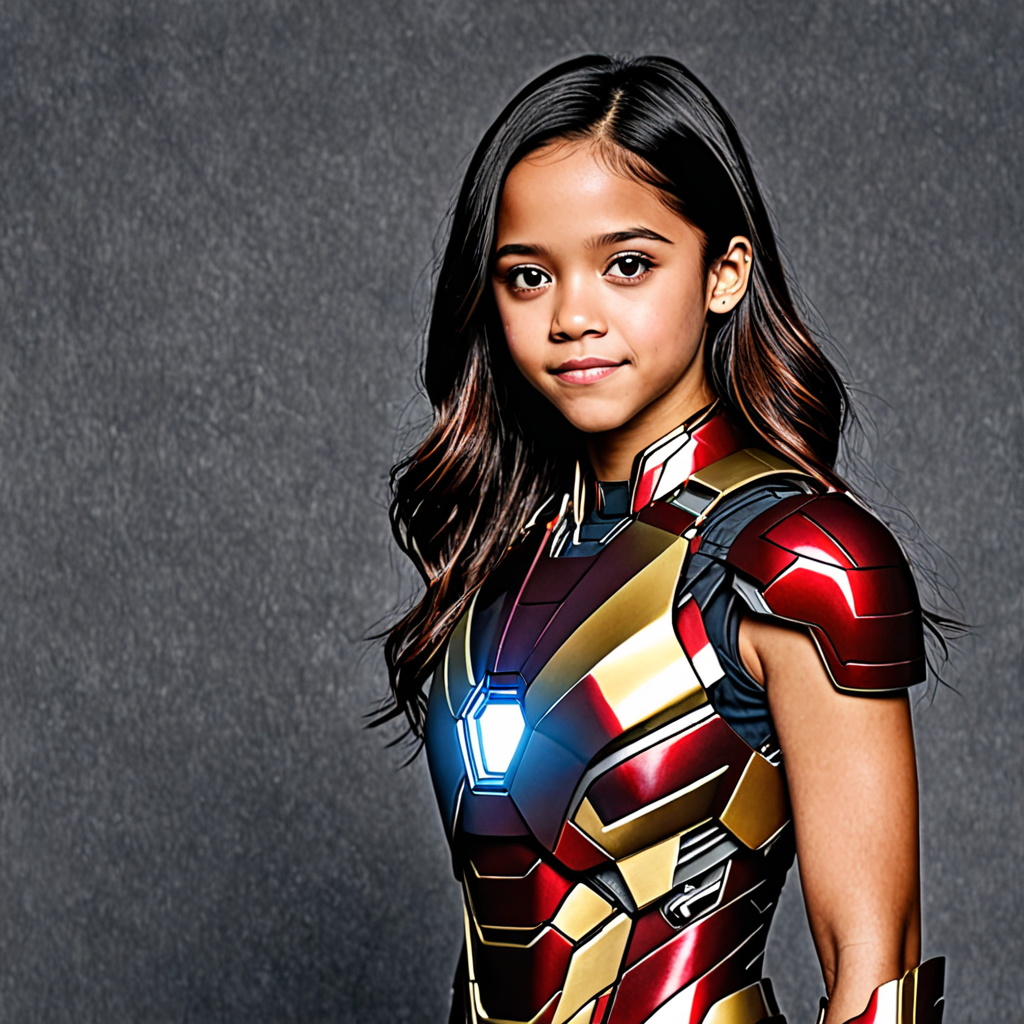 Jenna Ortega mix with iron man