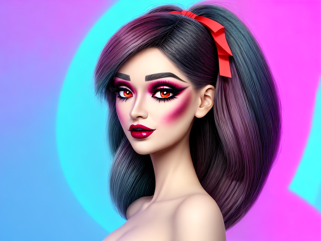 animated makeup girl for youtube channel intro
