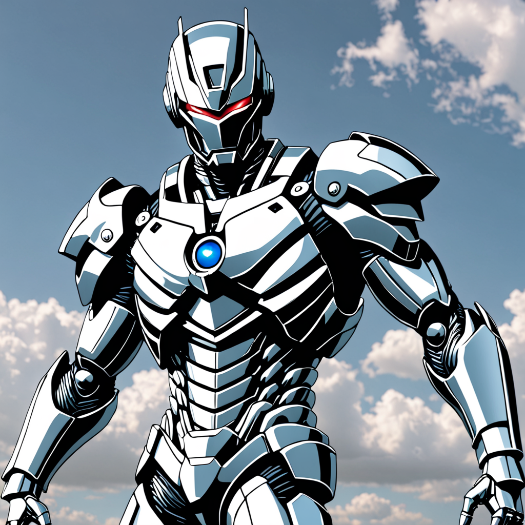 Metal man anime style