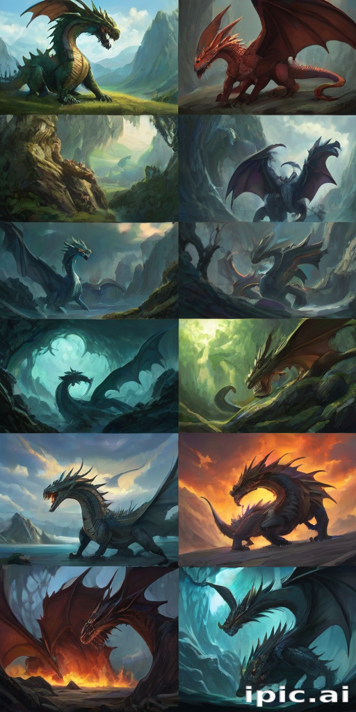 Majestic Dragons in Enchanting Landscapes: A Journey Through Fantasy Realms