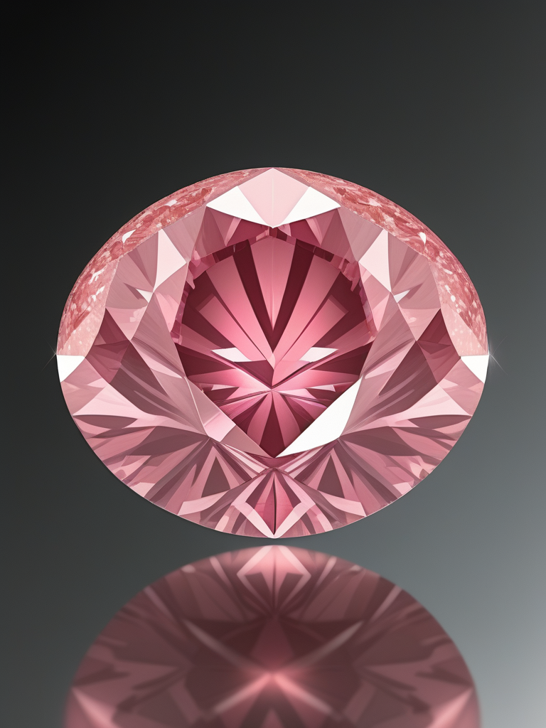 A Stunning Pink Diamond Sparkling Elegantly Under Soft Lighting ...