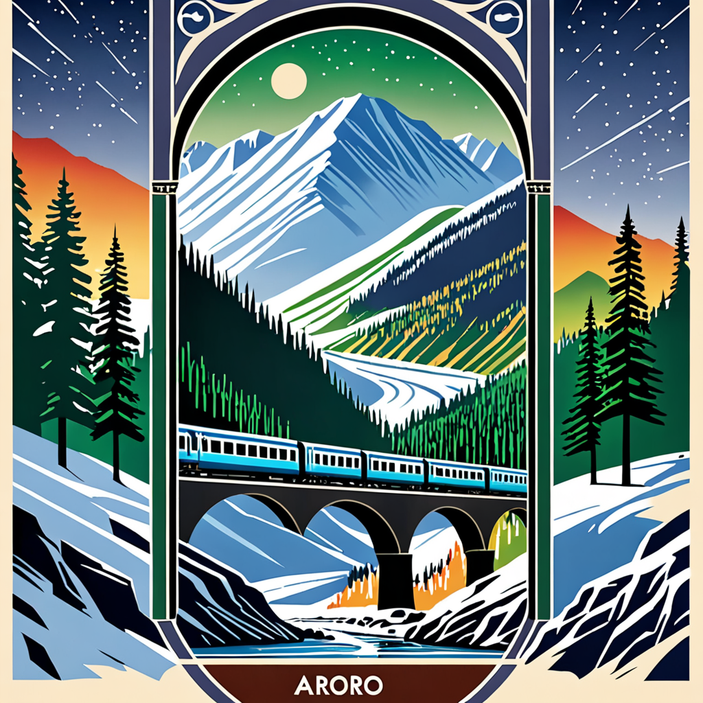 art deco streamline railway corporation poster modern highspeed train ...
