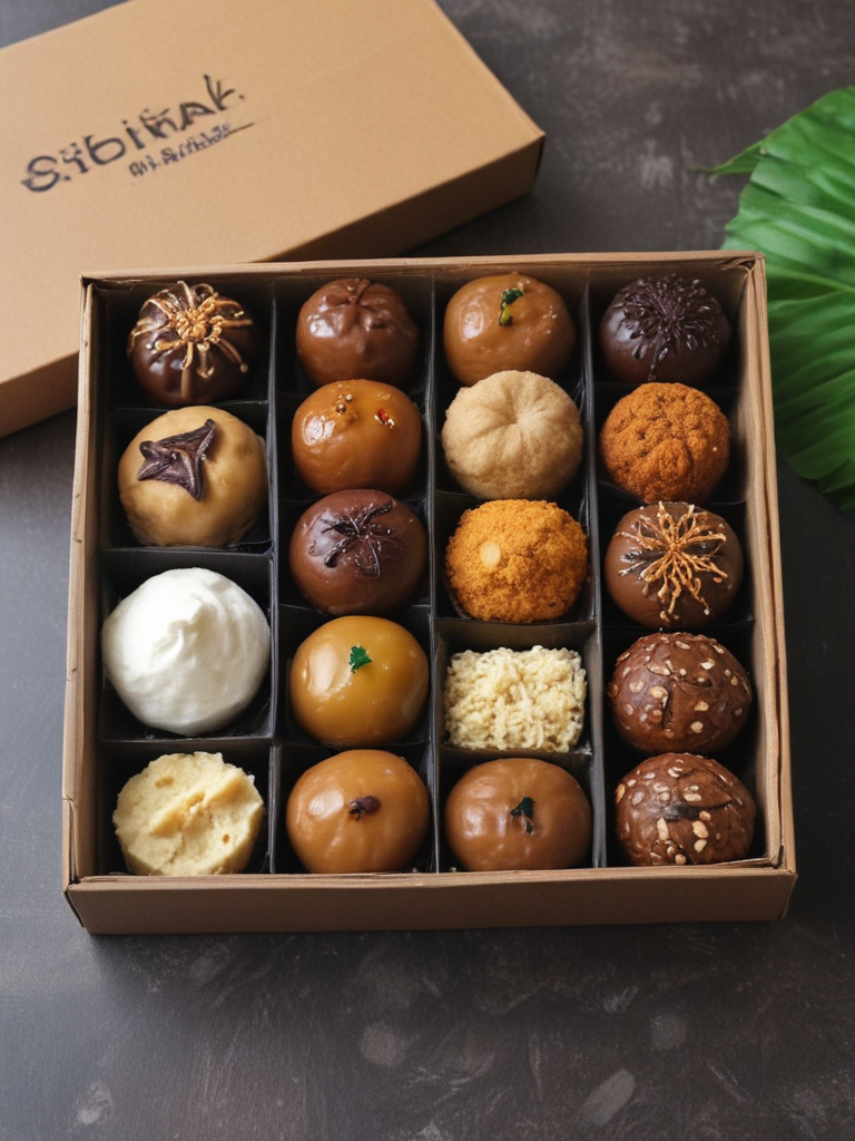 box with srilankan Kokis ,kavum ,Asmi, Dodol, Milk Toffee, Pani Walalu