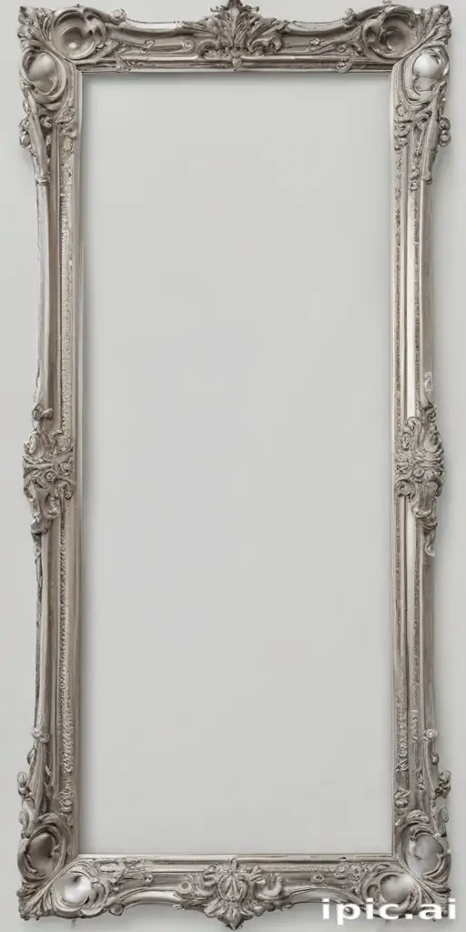 Elegant Ornate Silver Frame Ready for a Beautiful Artwork Display
