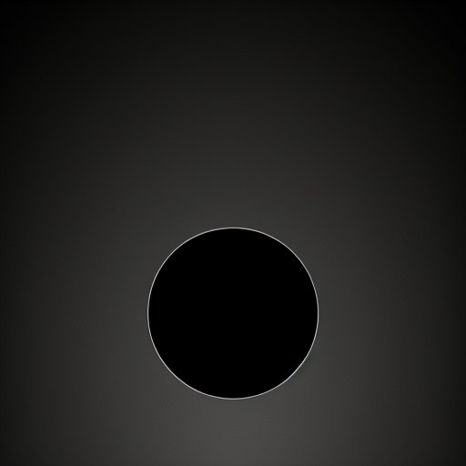 A Minimalist Design Featuring a Central Black Circle on a Dark Background