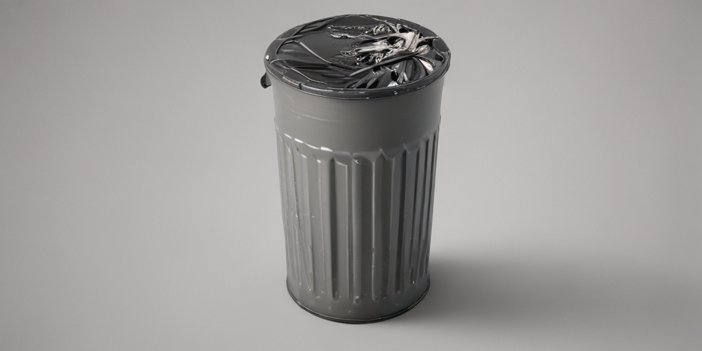 Stylishly Designed Gray Trash Can with Decorative Lid for Modern Spaces