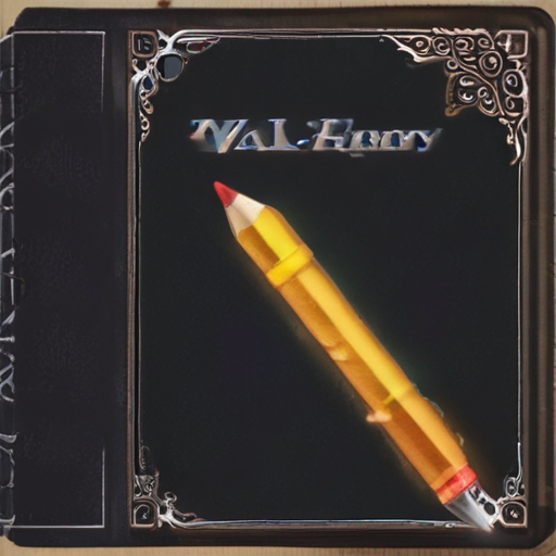 Artistic Notebook Cover Featuring a Unique Golden Pencil and Elegant Design