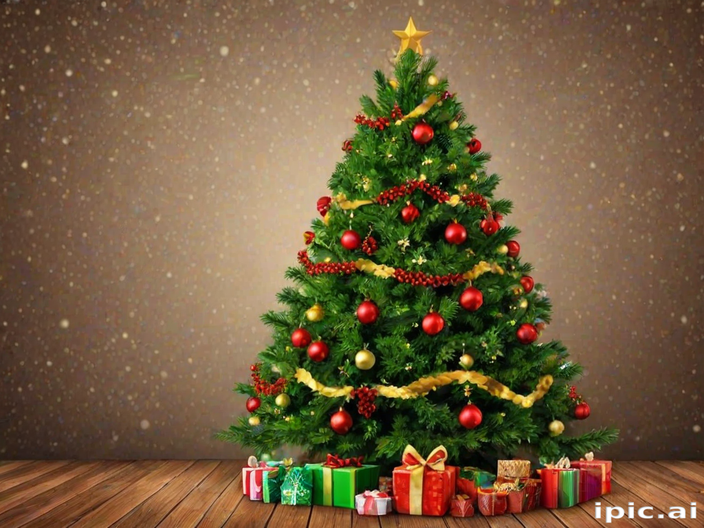 A Beautifully Decorated Christmas Tree Surrounded by Colorful Wrapped ...