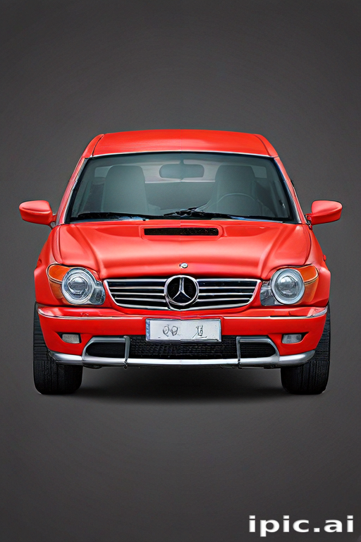 Vibrant Red Mercedes SUV Displayed Against a Dark Background for Impact