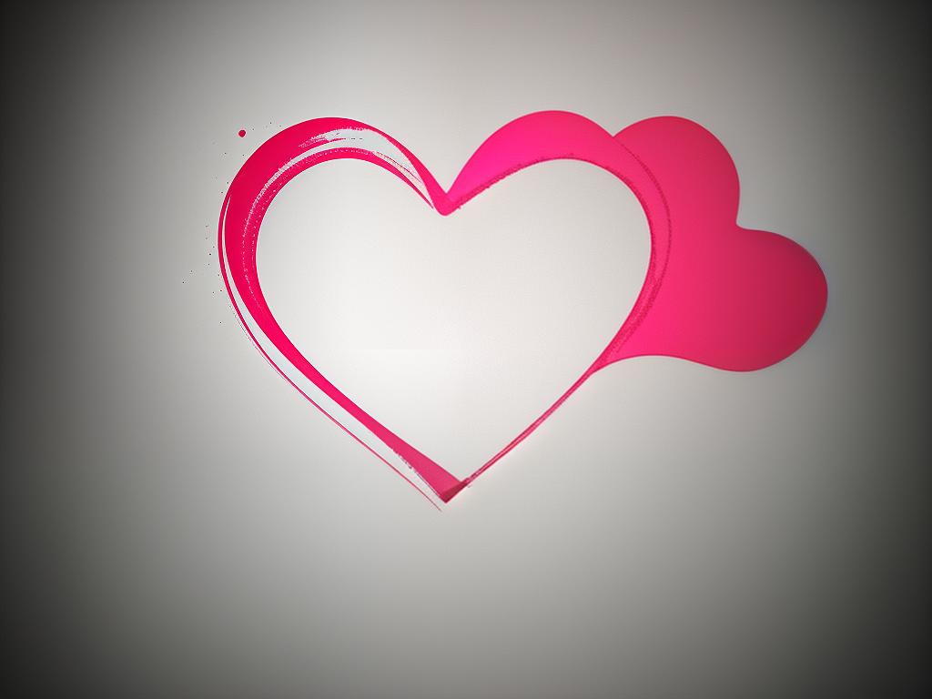 A Vibrant Pink Heart Design Symbolizing Love and Affection in Artistry.