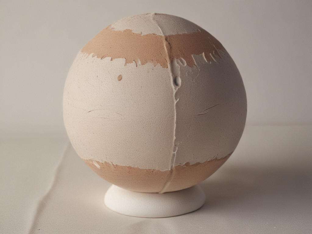 sphere made of clay and ceramics
