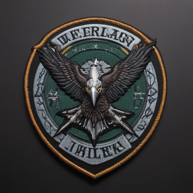 Aircraft seahawk patch with a mechanic twist