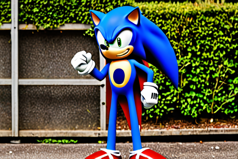 Sonic beating the crap out of a poor person