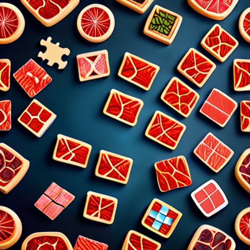 puzzle made of human meat as pieces