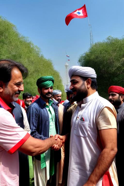 AMan shaking hand with pti leader froht side with name Abdul Hadi pti ...