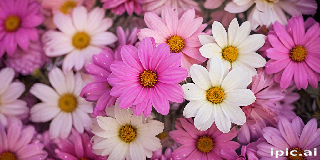 A Beautiful Array of Colorful Daisies in Various Shades and Sizes.
