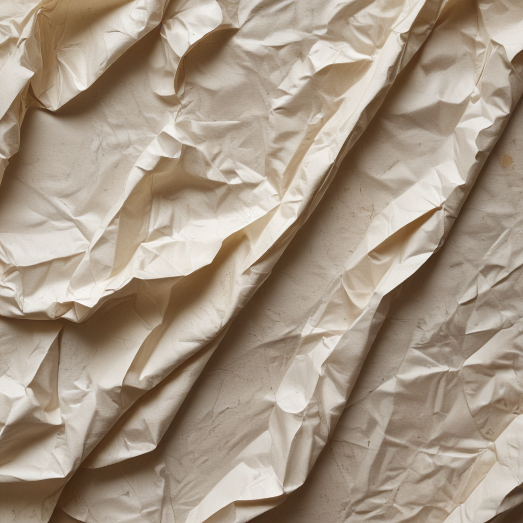 Textured Close-Up of Crumpled Paper Creating Intriguing Shadows and ...