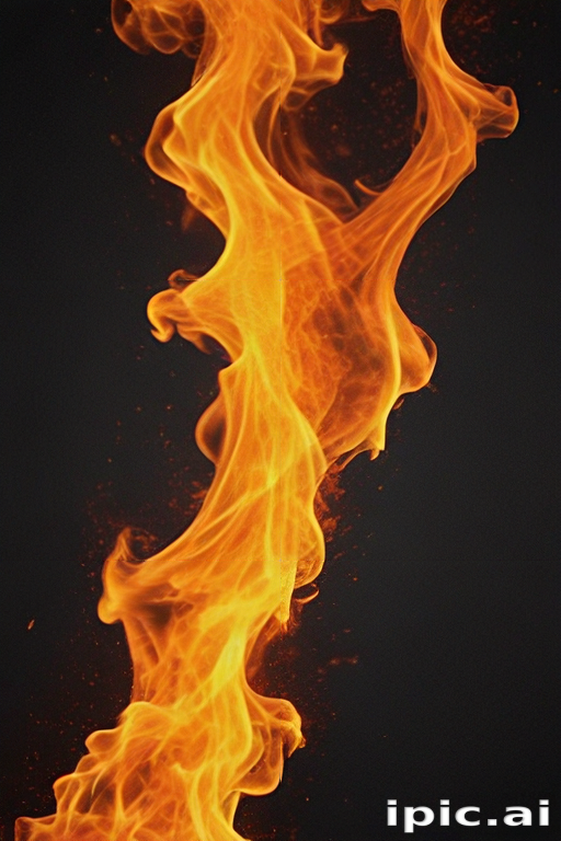 Dynamic Dance of Flames: A Captivating Display of Fire's Energy