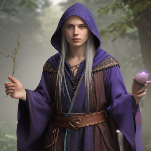fantasy medeival hermit wizard nonbinary