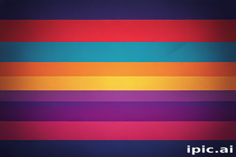 Vibrant Horizontal Stripes in a Spectrum of Bold Colors and Tones