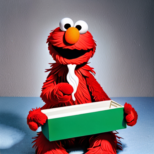 elmo snorting a line of cocaine