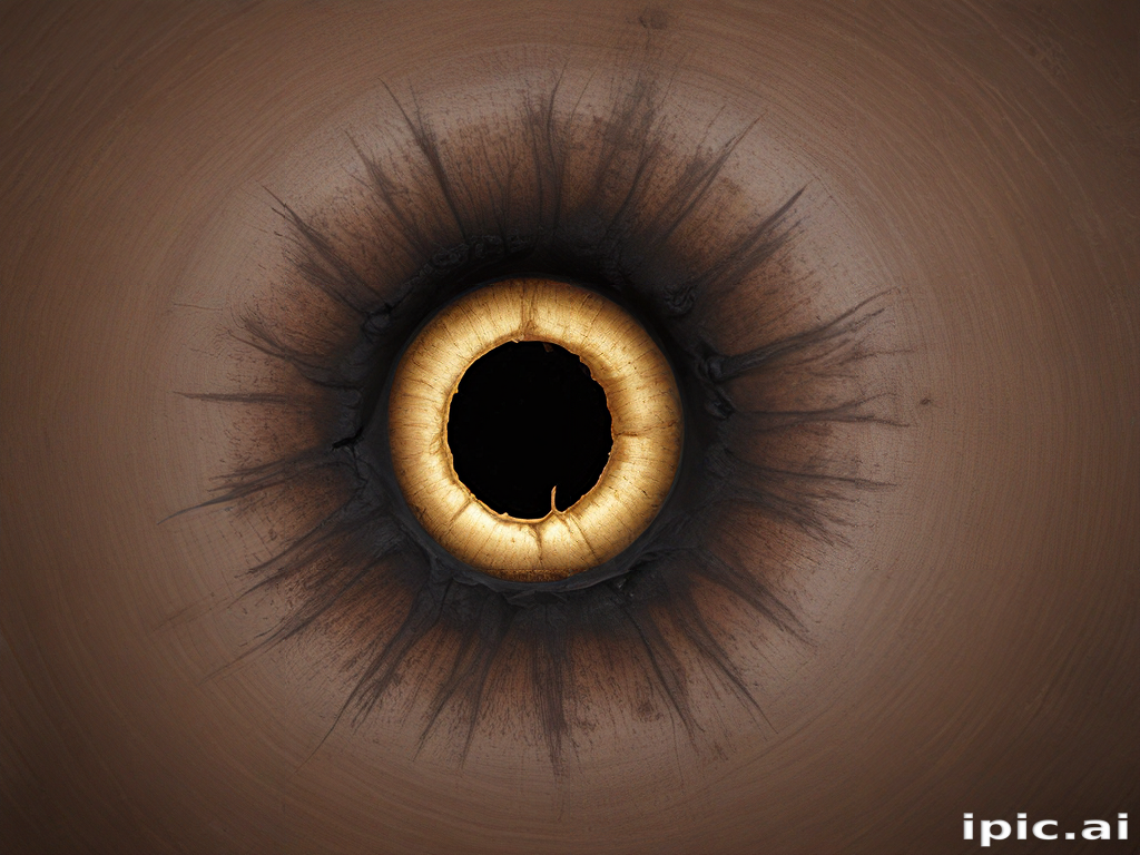 Intricate Close-Up of a Unique Eye Design with Textured Surroundings