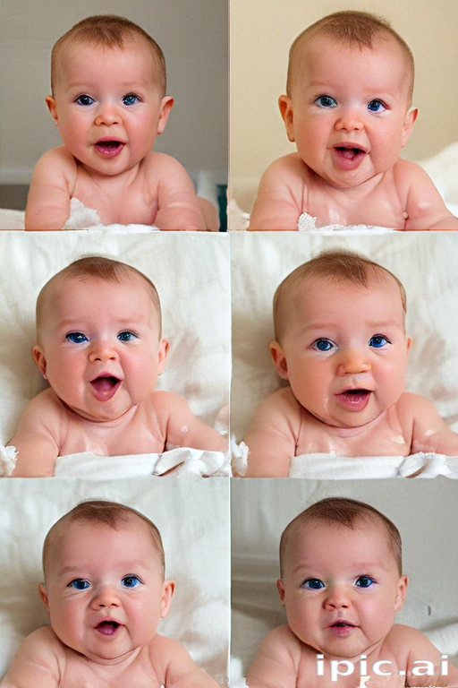 A Collection of Adorable Baby Expressions Capturing Pure Joy and Happiness.