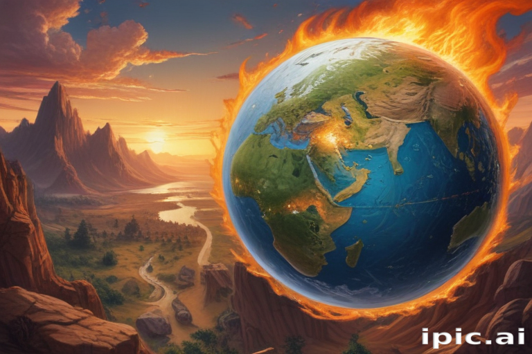 Earth Surrounded by Flames: A Dramatic Representation of Climate Change ...