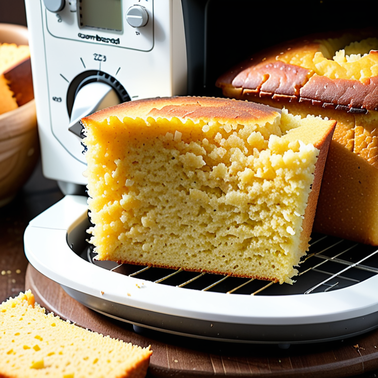 Deliciously Baked Golden Cornbread Freshly Sliced from the Oven