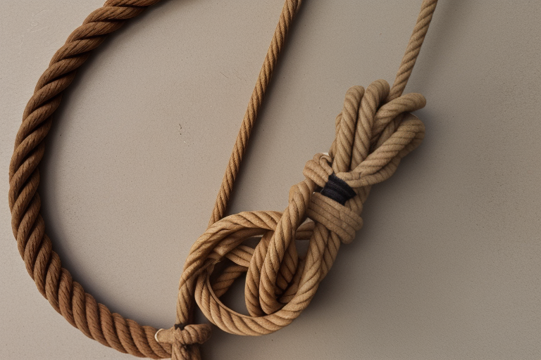 A Close-Up View of a Detailed and Intricately Tied Rope Knot