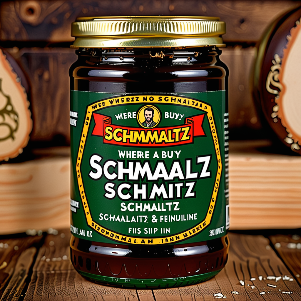 Two Jars of Schmaltz with Distinct Labels on a Wooden Table