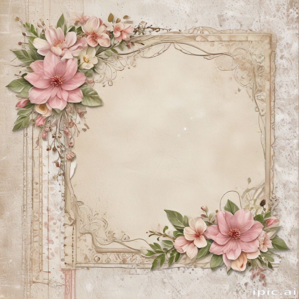 Elegant Floral Frame Design for Invitations and Personal Messages