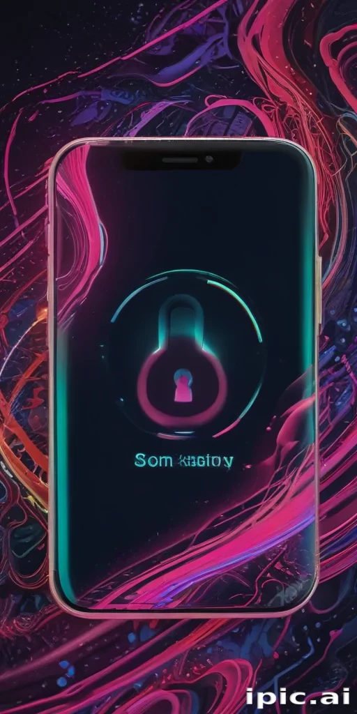 Colorful Abstract Background Featuring a Smartphone Lock Screen Design