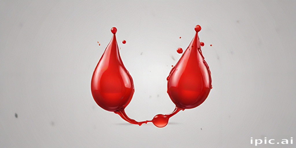 Artistic Representation of Two Droplets of Blood Merging Together ...