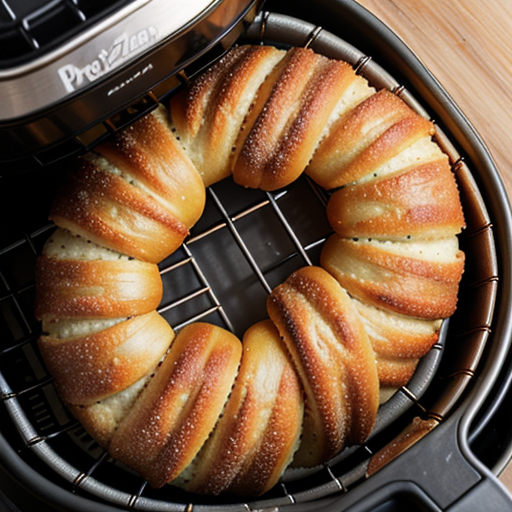 Deliciously Baked Ring-Shaped Bread Fresh Out of the Air Fryer