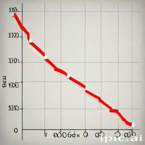Graph Depicting a Steady Decline in Values Over Time Analysis