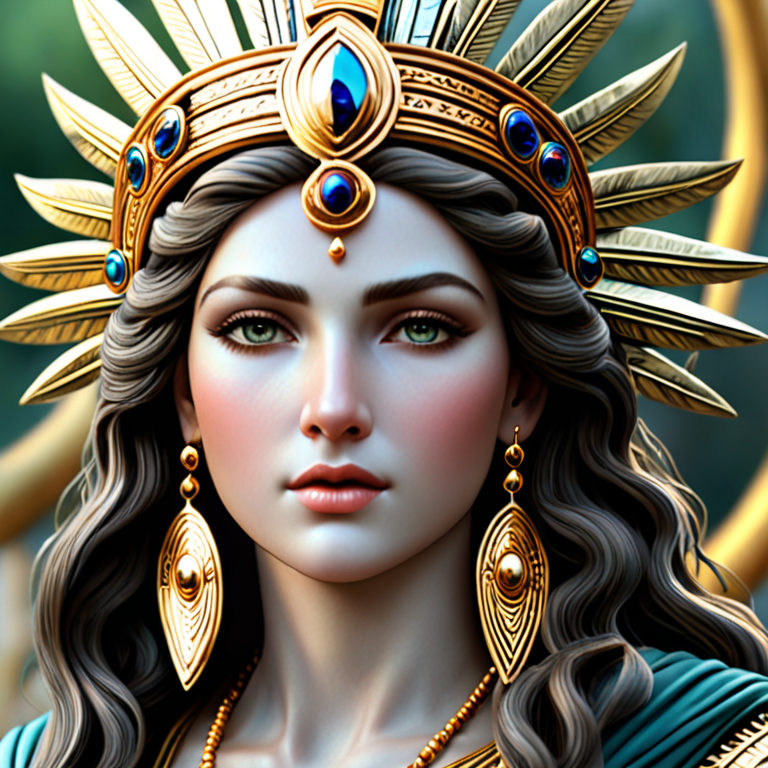 gods and godesses realistic close up