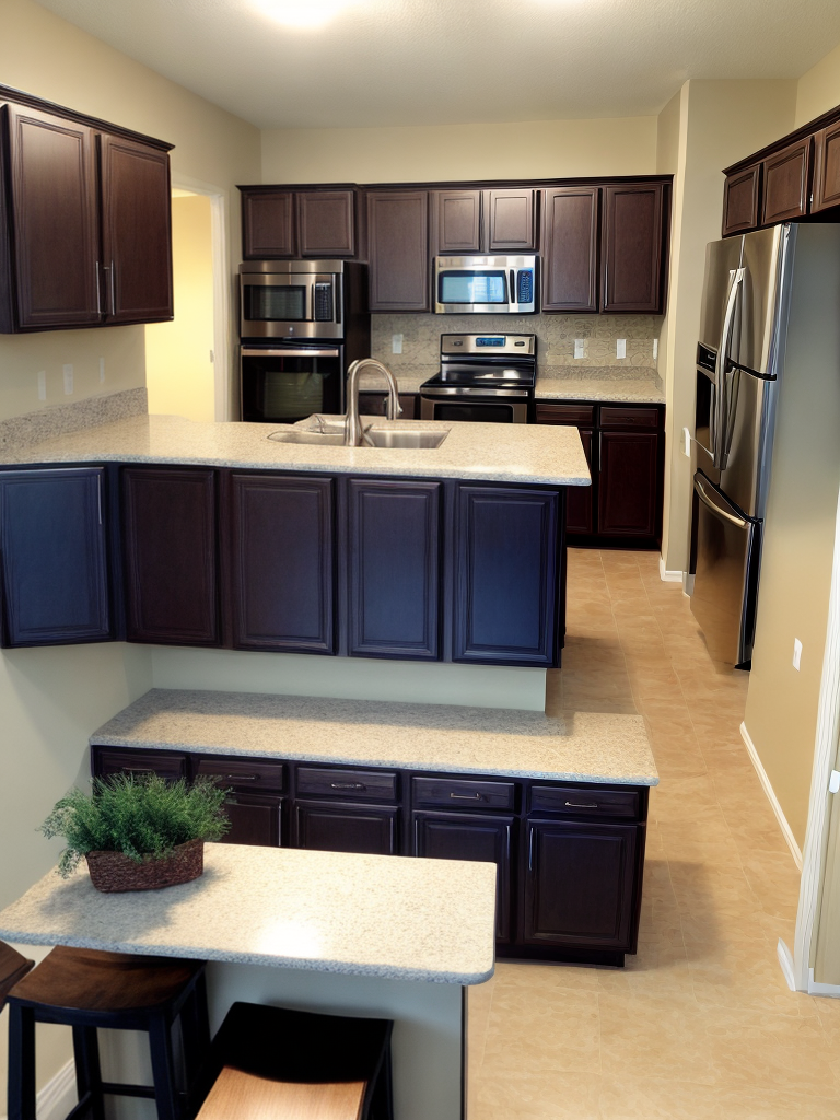 a newly remodeled kitchen
